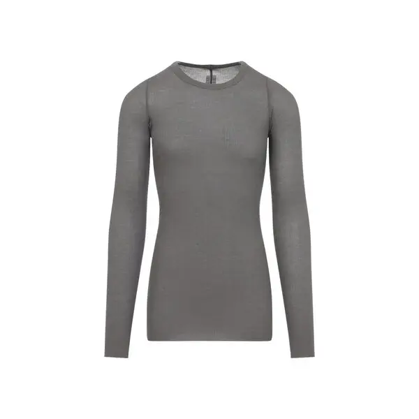 Rick Owens Rib Ls T-shirt - Brown