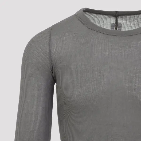 Rick Owens Rib Ls T-shirt - Brown