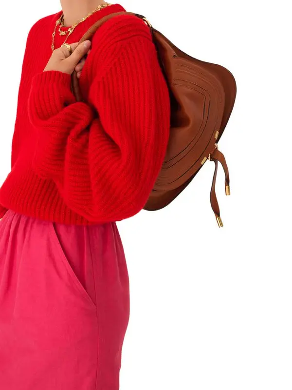 Chloé Small Marcie Shoulder Bag In Soft Leather - Multicolor