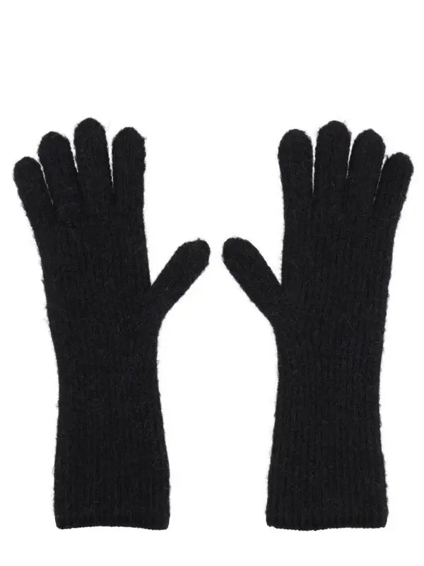 Jacquemus Gloves With Logo - Black