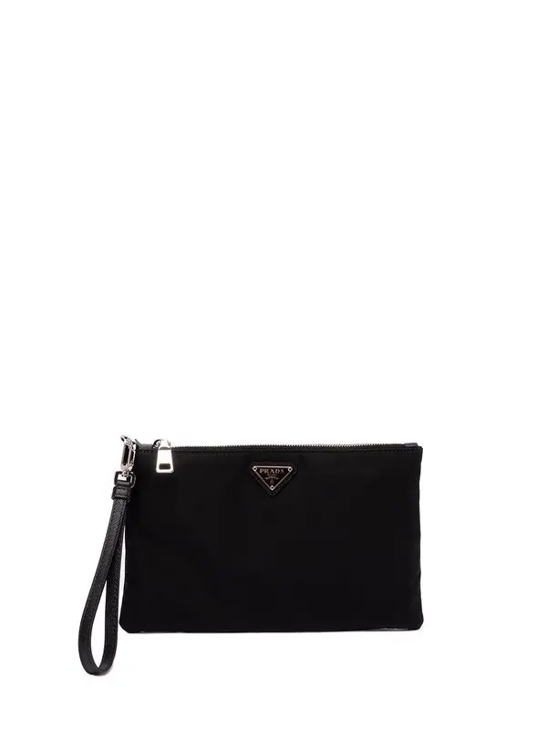 Prada Re-nylon And Saffiano Leather Pouch - Multicolor