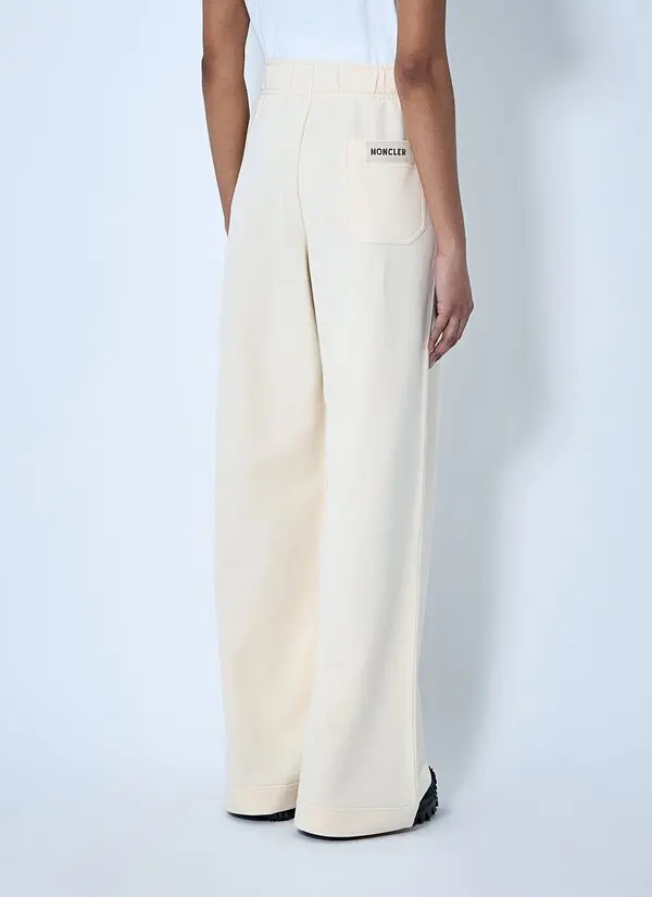 Moncler Cotton Track Pants - Cream