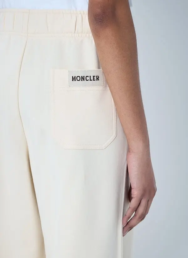 Moncler Cotton Track Pants - Cream