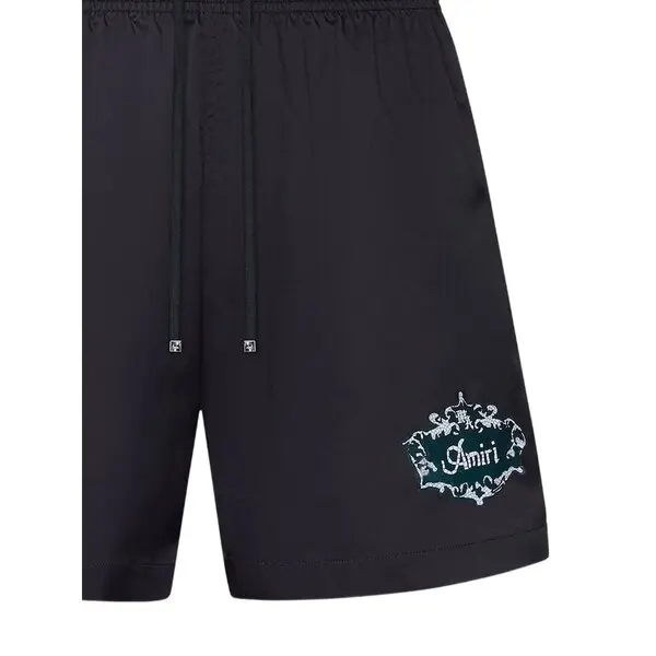 Amiri Swim Shorts With Logo Crest