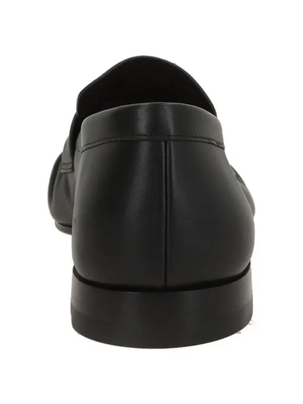 CHRISTIAN LOUBOUTIN Leather Loafers With Silver-tone Hardware