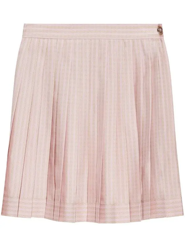 Versace Pleated Skirt With Chain Print