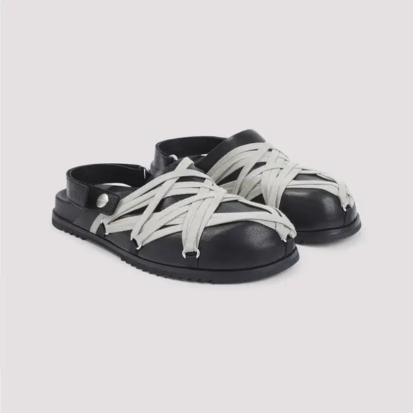 Rick Owens Megalace Granola Mules - Black