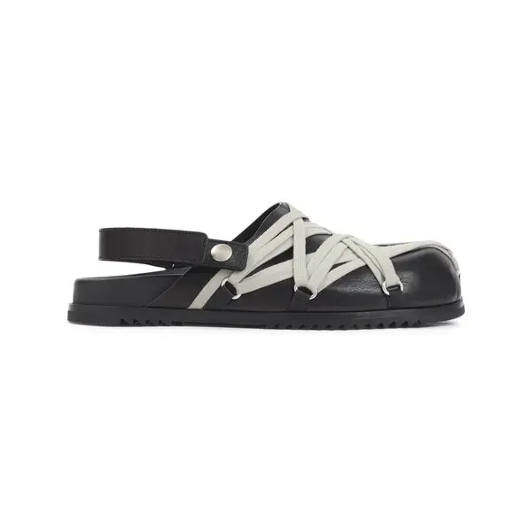 Rick Owens Megalace Granola Mules - Black