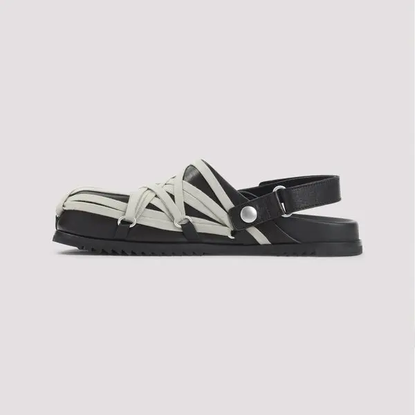 Rick Owens Megalace Granola Mules - Black