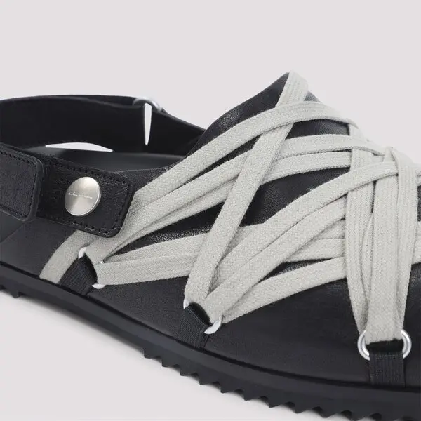 Rick Owens Megalace Granola Mules - Black