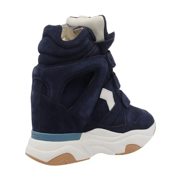 Isabel Marant Étoile Balskee Suede High-top Sneakers With Concealed Wedge - Blue