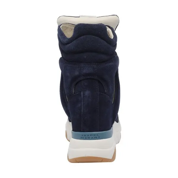Isabel Marant Étoile Balskee Suede High-top Sneakers With Concealed Wedge - Blue
