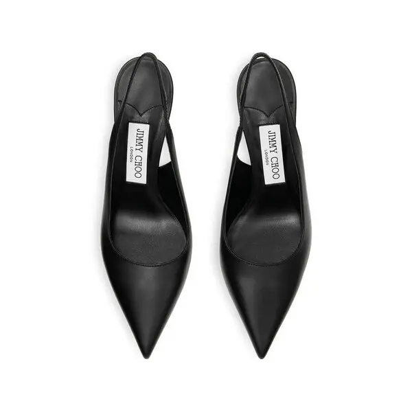 JIMMY CHOO Pointed Toe Slingback Stiletto Heels - Black