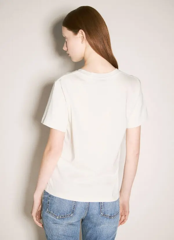 Saint Laurent Classic Cotton Jersey T-shirt With Logo Patch