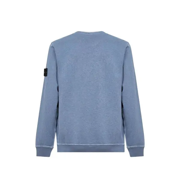 Stone Island Ribbed Crew Neck Long Sleeve Sweatshirt - Blue