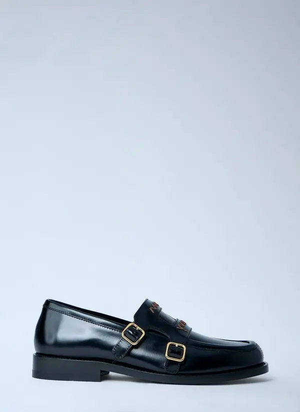 Marni Double Monk Strap Loafers In Leather