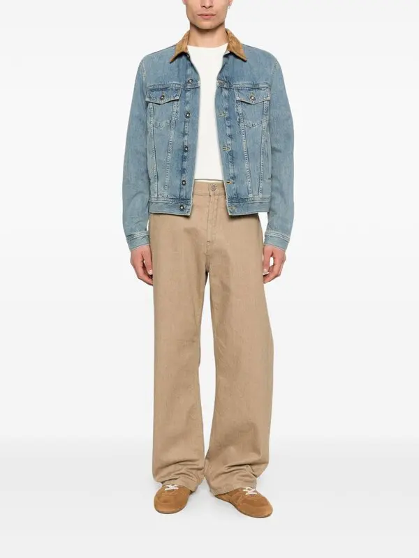 Jacob Cohen Denim Trucker Jacket With Pointed Collar