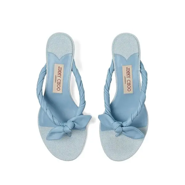 JIMMY CHOO Braided Knot Detail Sandals