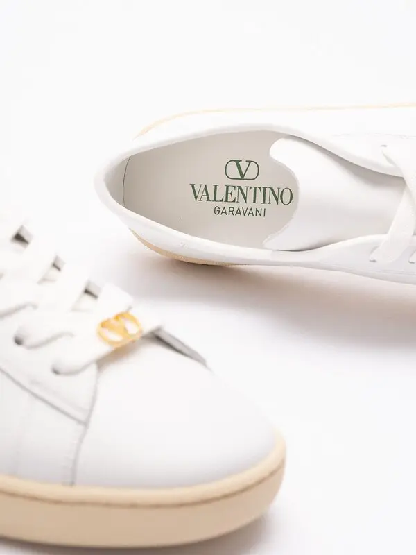 Valentino Garavani Calf Leather Lace-up Sneakers - Multicolor