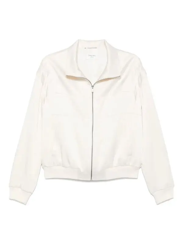 Saint Laurent Full Zip Stand Collar Sweatshirt