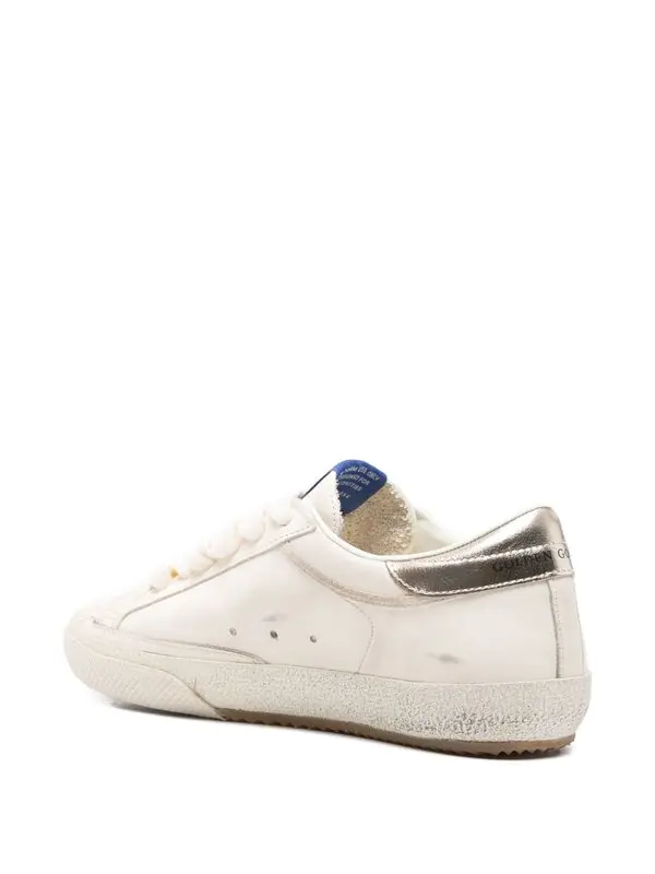 GOLDEN GOOSE Super-star Leather Sneakers With Star Detail - Multicolor