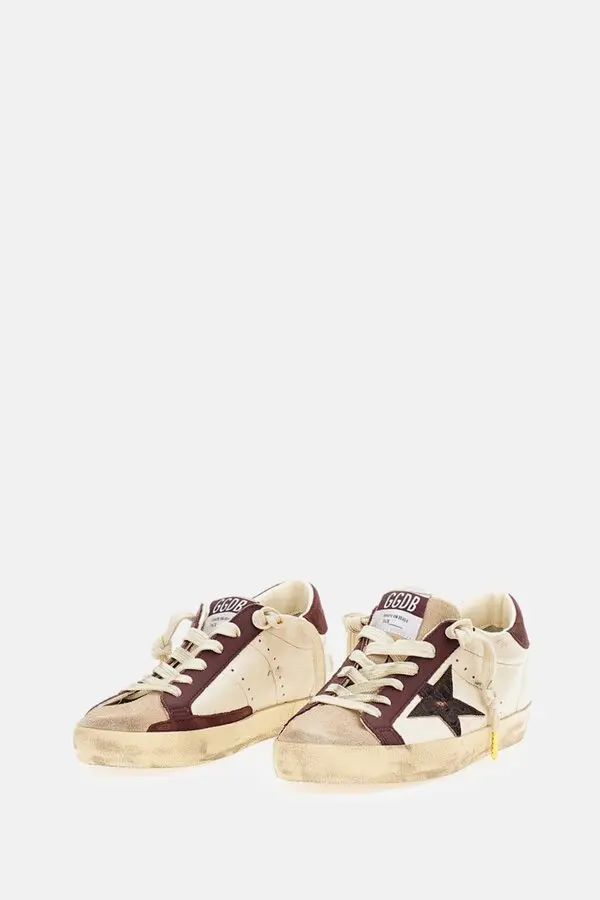 GOLDEN GOOSE Super-star Leather Sneakers With Star Detail