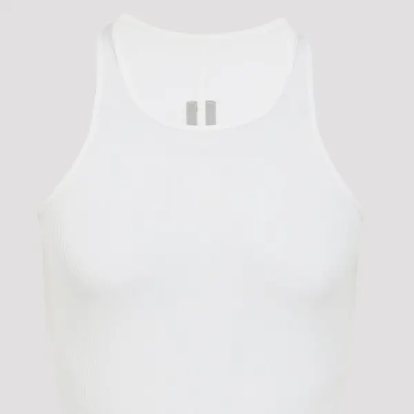 Rick Owens Ribbed Viscose Tank Top - White