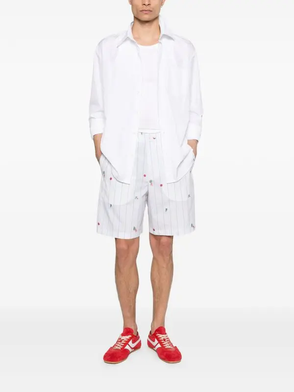 Jacquemus Le Short Calecon Striped Embroidered Shorts