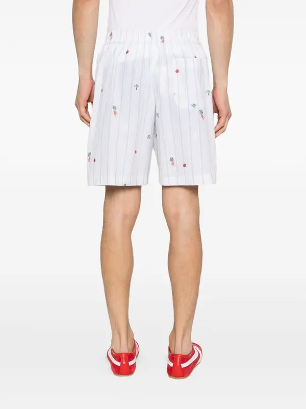 Jacquemus Le Short Calecon Striped Embroidered Shorts