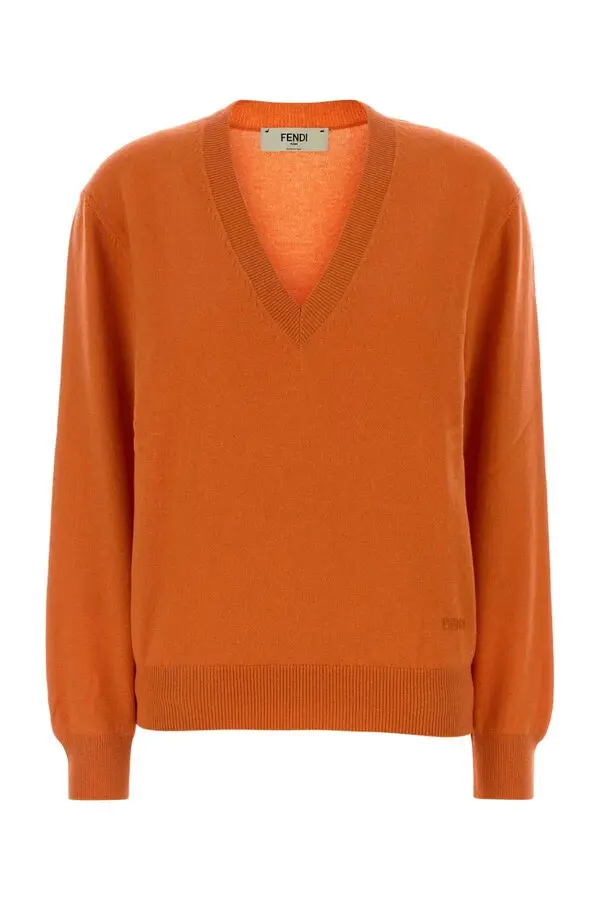 Fendi Stretch Cashmere Sweater - Orange