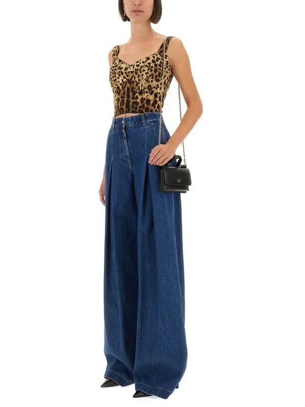 Dolce & Gabbana Wide Leg Denim Pants