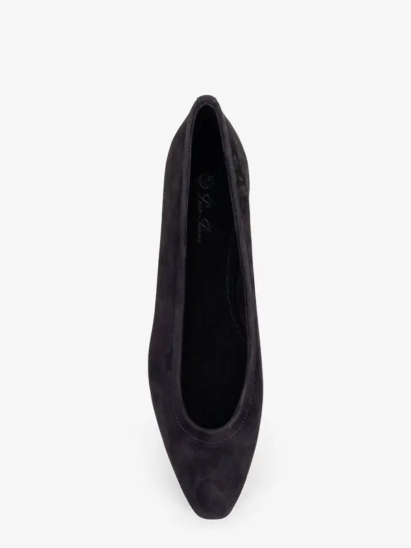 Loro Piana Primula Suede Ballerinas - Black
