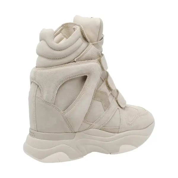 Isabel Marant Étoile Balskee Suede High-top Sneakers With Concealed Wedge - Cream