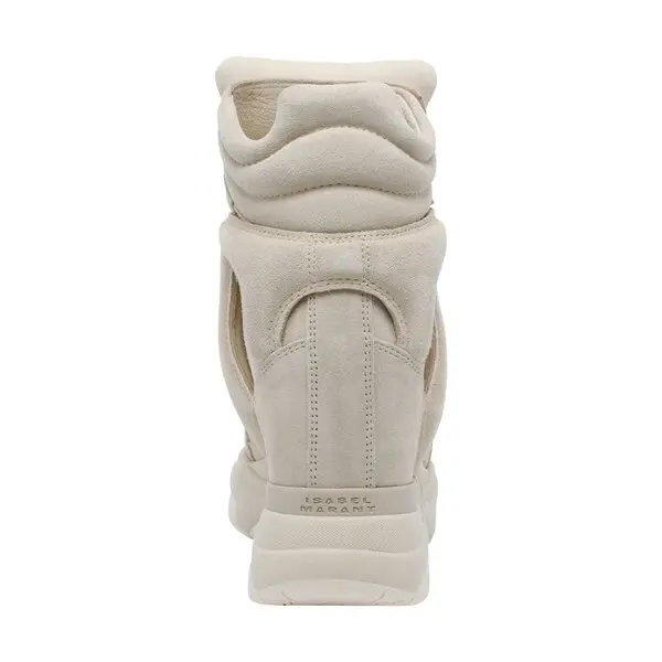 Isabel Marant Étoile Balskee Suede High-top Sneakers With Concealed Wedge - Cream