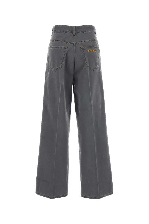 Miu Miu Grey Denim Jeans - Gray