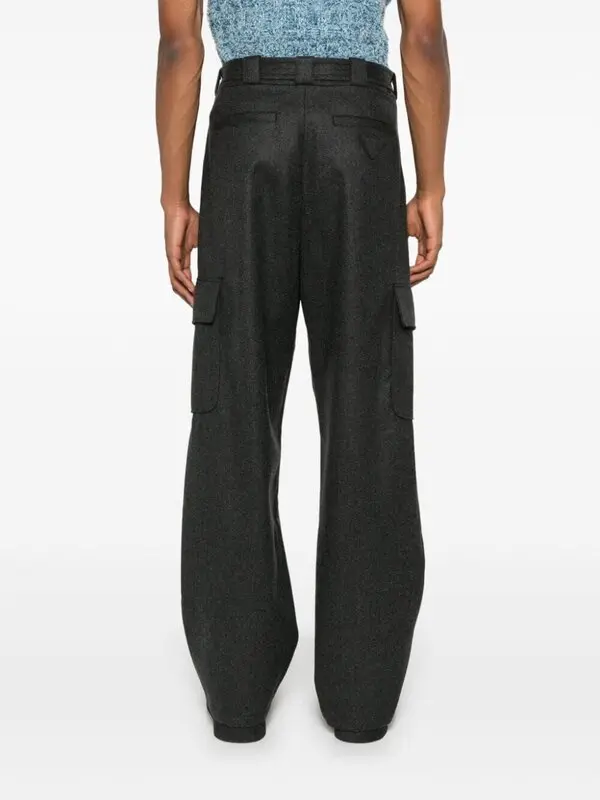 Prada Wool Flannel Cargo Pants