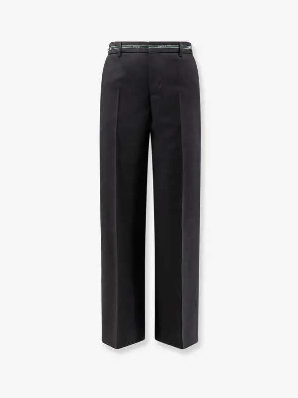 Gucci Wool Trousers With Detail - Multicolor