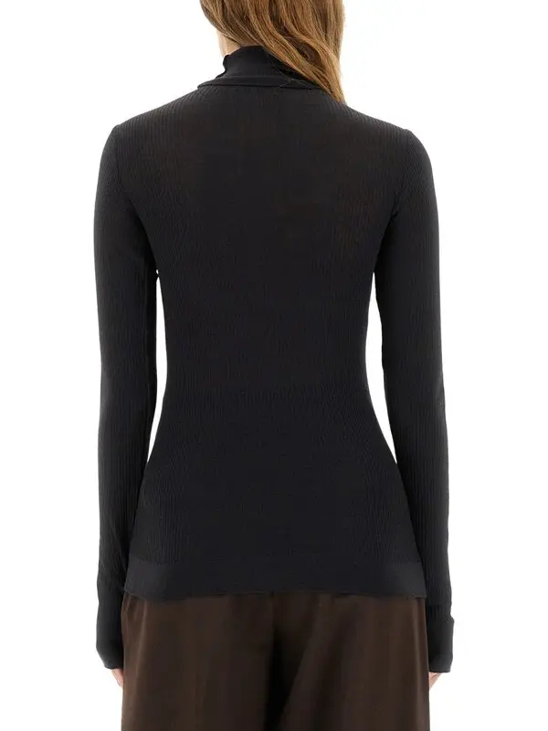 LEMAIRE Ribbed Wool Turtleneck Top