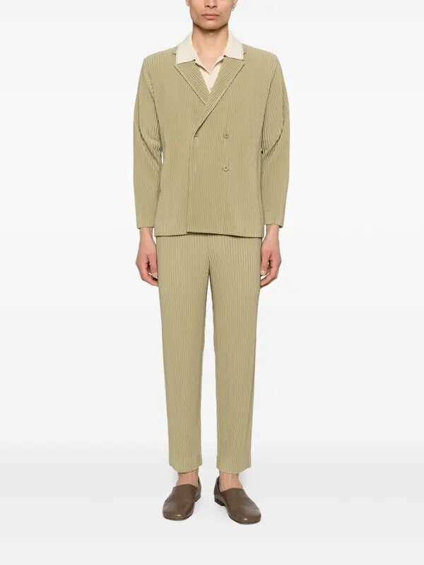Issey Miyake Homme Plissé Pleated Straight Leg Trousers