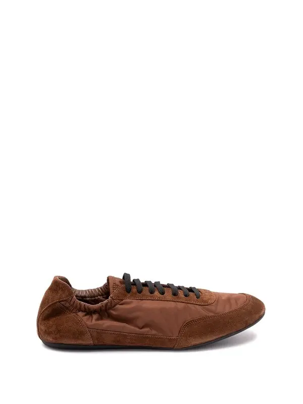 Prada Re-nylon And Suede Sneakers With Vintage Finish - Multicolor