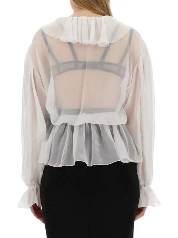 Dolce & Gabbana Chiffon Blouse With Ruffles