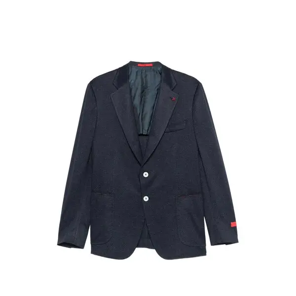 Isaia Textured Silk And Cotton Blend Blazer