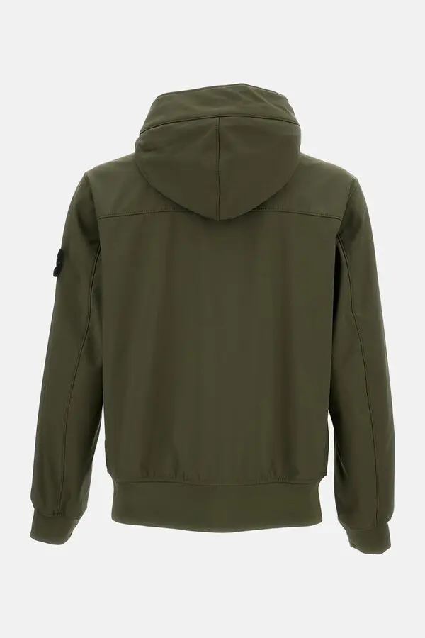 Stone Island Soft Shell Hooded Jacket - Multicolor