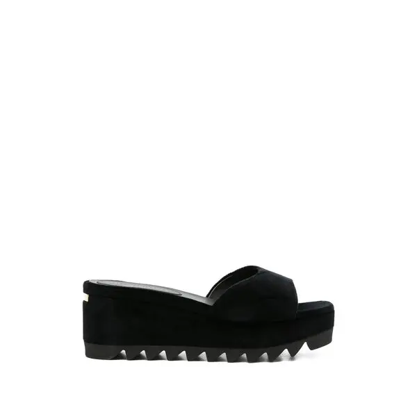 Stella McCartney Velvet Platform Sandals - Black