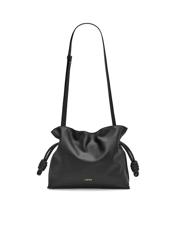 Loewe Medium Flamenco Clutch Bag In Nappa Calfskin - Black