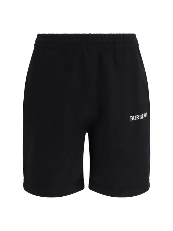 Burberry Cotton Sport Shorts With Logo Print