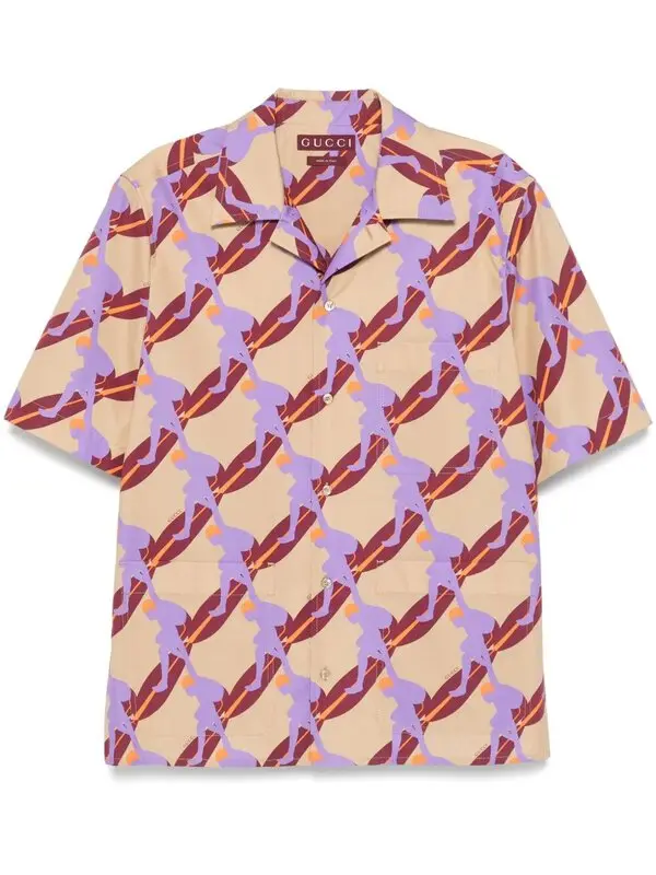 Gucci Twisted Surf On Pop` Print Shirt