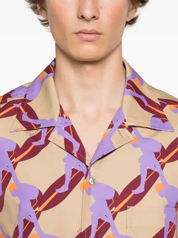 Gucci Twisted Surf On Pop` Print Shirt