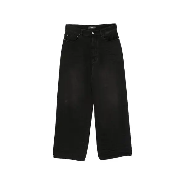 Amiri Wide Leg Denim Jeans - Black