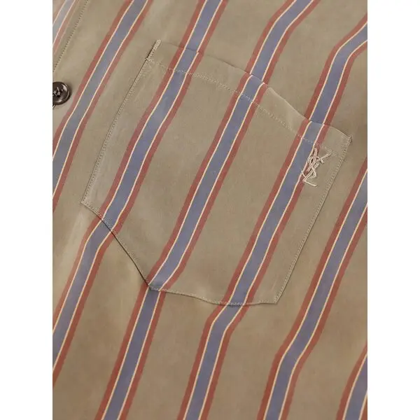 Saint Laurent Neutrals Shirts - Cream